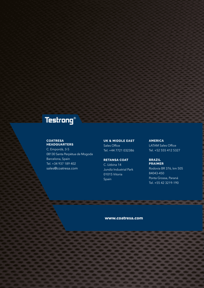 Testrong®Coatings Catalog - Coatresa